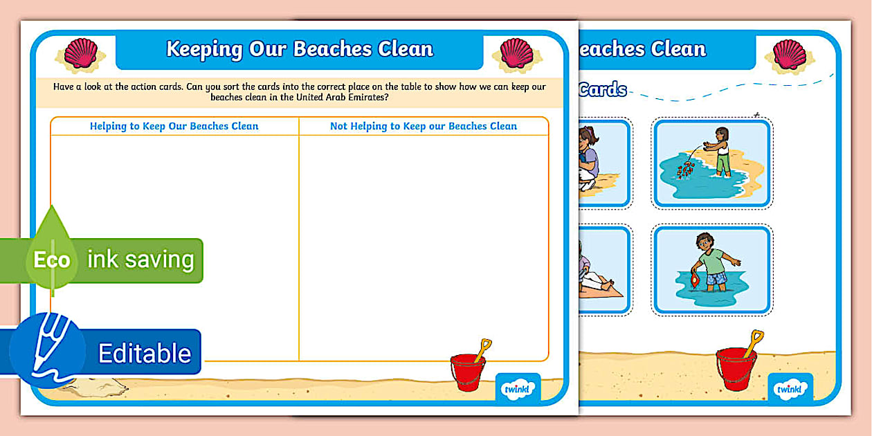 Keeping Our Beaches Clean - Twinkl