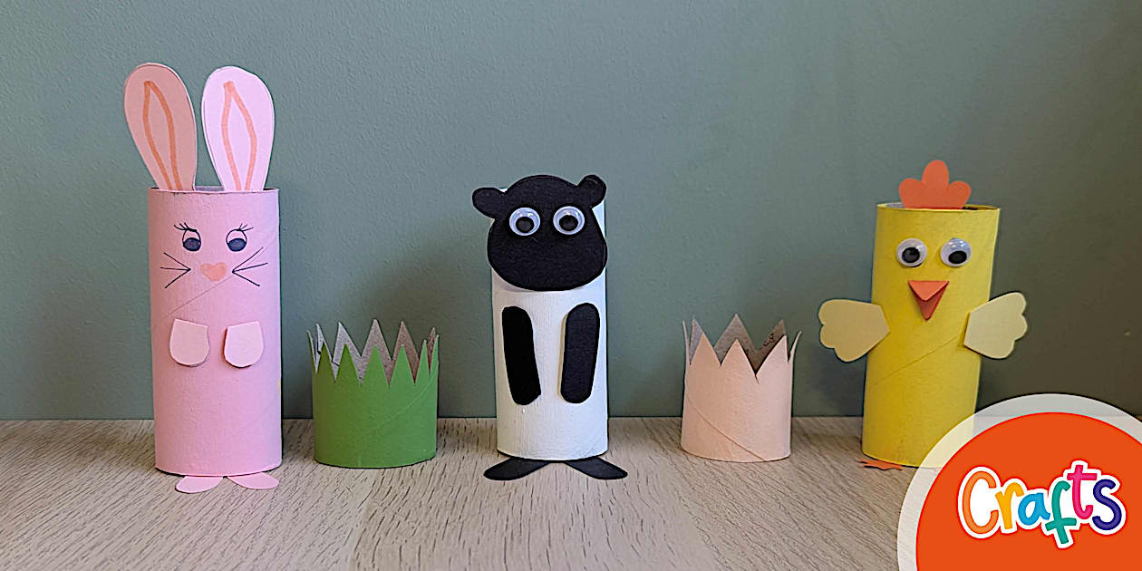 Cardboard Tube Easter Characters