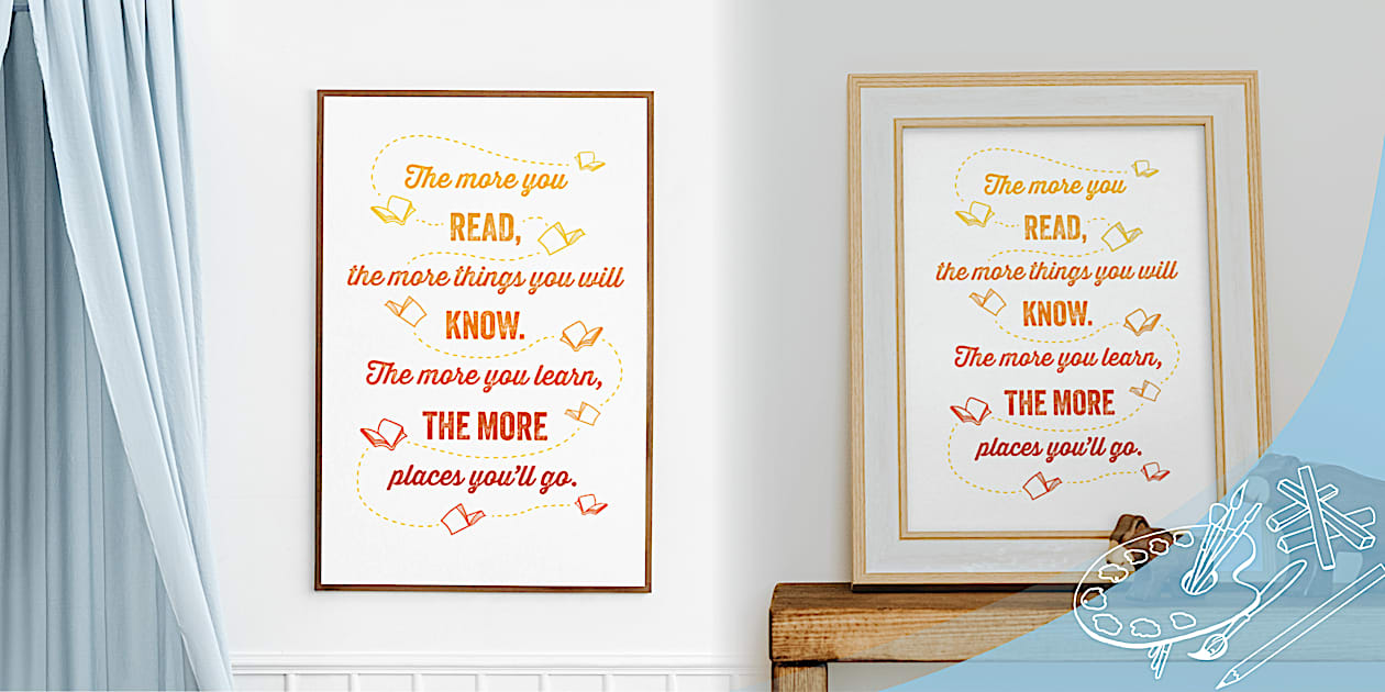 The More You Read Inspirational Poster | Twinkl Art Gallery