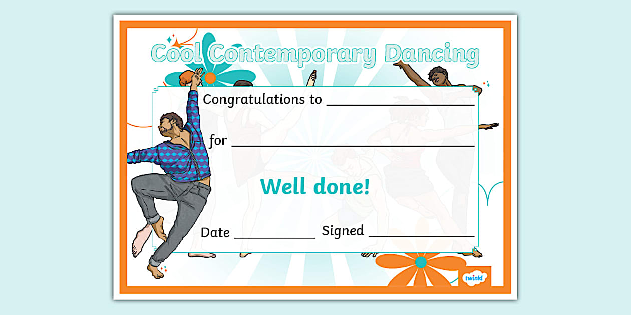 * NEW * KS2 Contemporary Dance Certificate - PE - Twinkl