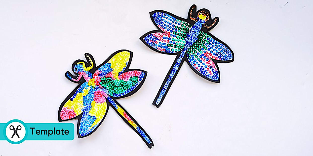 Dragonfly Painting With Cotton Buds | Summer Crafts - Twinkl