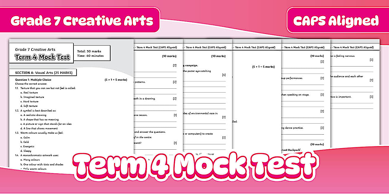 Grade 7 Creative Arts – Term 4 Mock Test (CAPS Aligned)