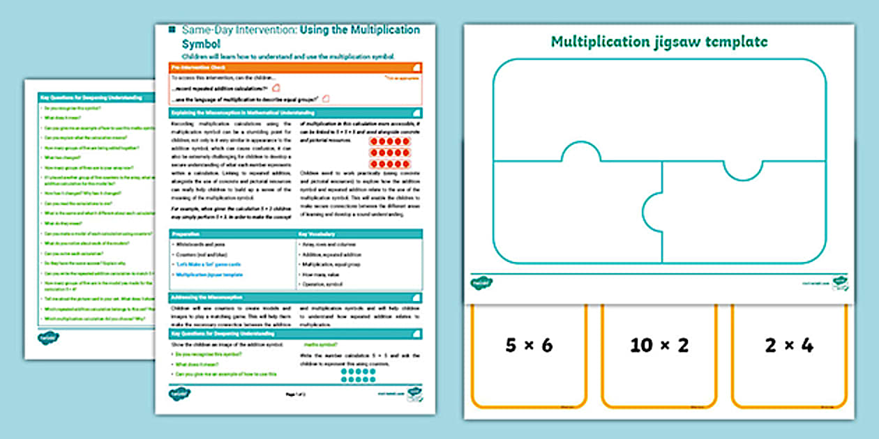 👉 Y2 Maths Same-Day Intervention: Using Multiplication Symbol
