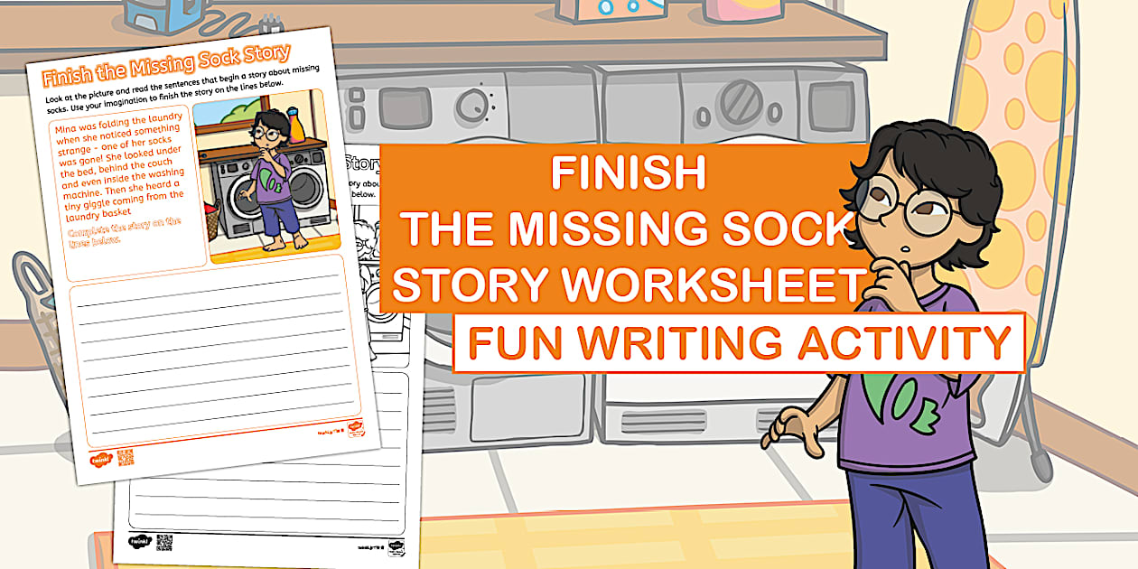 Finish the Missing Sock Story Worksheet