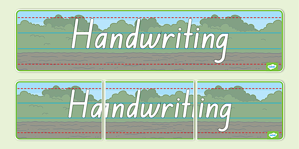 Handwriting Display Banner (teacher made) - Twinkl