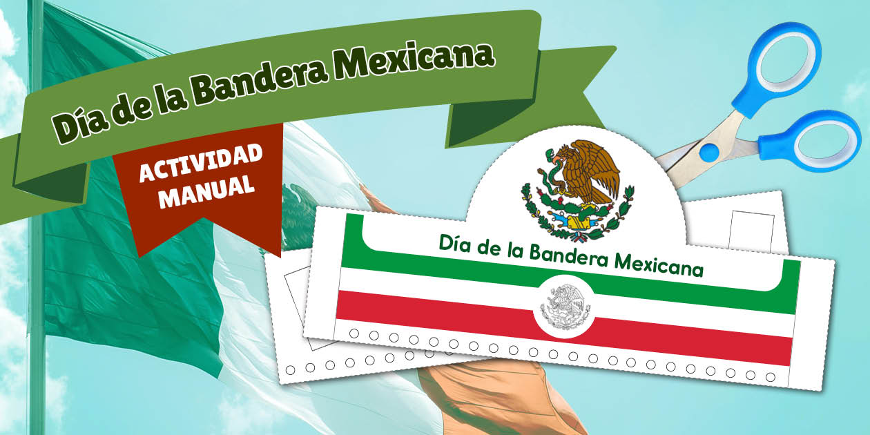 Corona de la bandera mexicana para imprimir