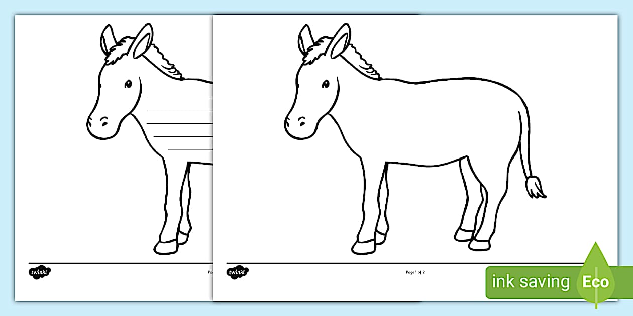 Donkey Writing Frame (professor feito) - Twinkl