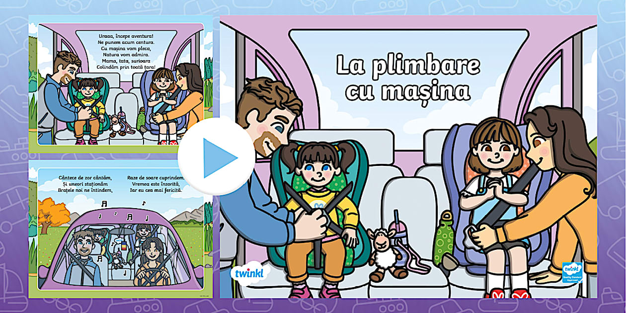 La plimbare cu mașina – O poveste poezie - Twinkl