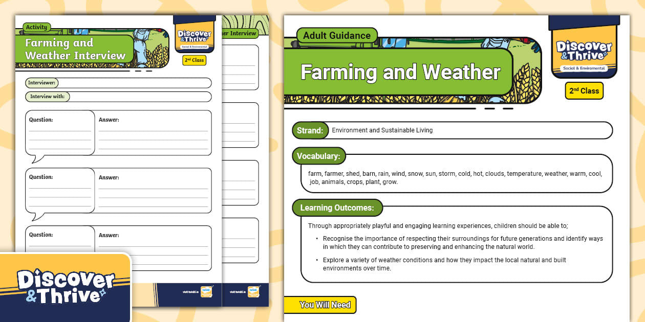 Farming and Weather Activity Sheet