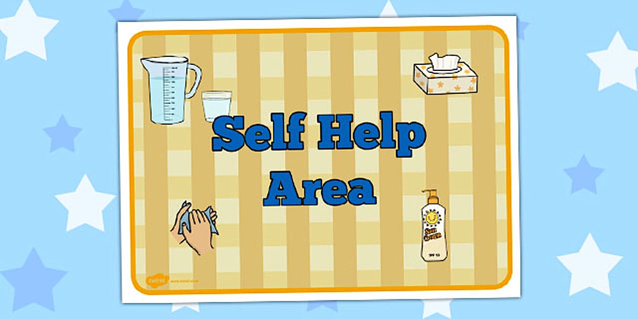 👉 Self Help Area Sign (teacher made) - Twinkl