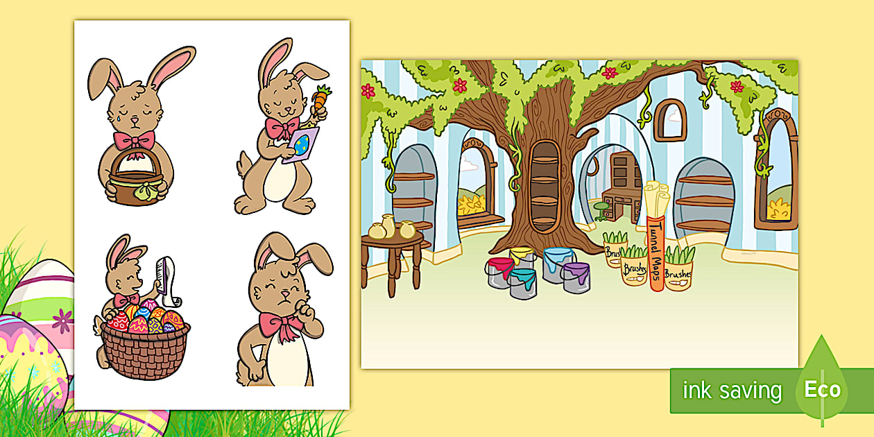 Saving Easter Pictures | Cartoon Cut-Outs | Twinkl - Twinkl