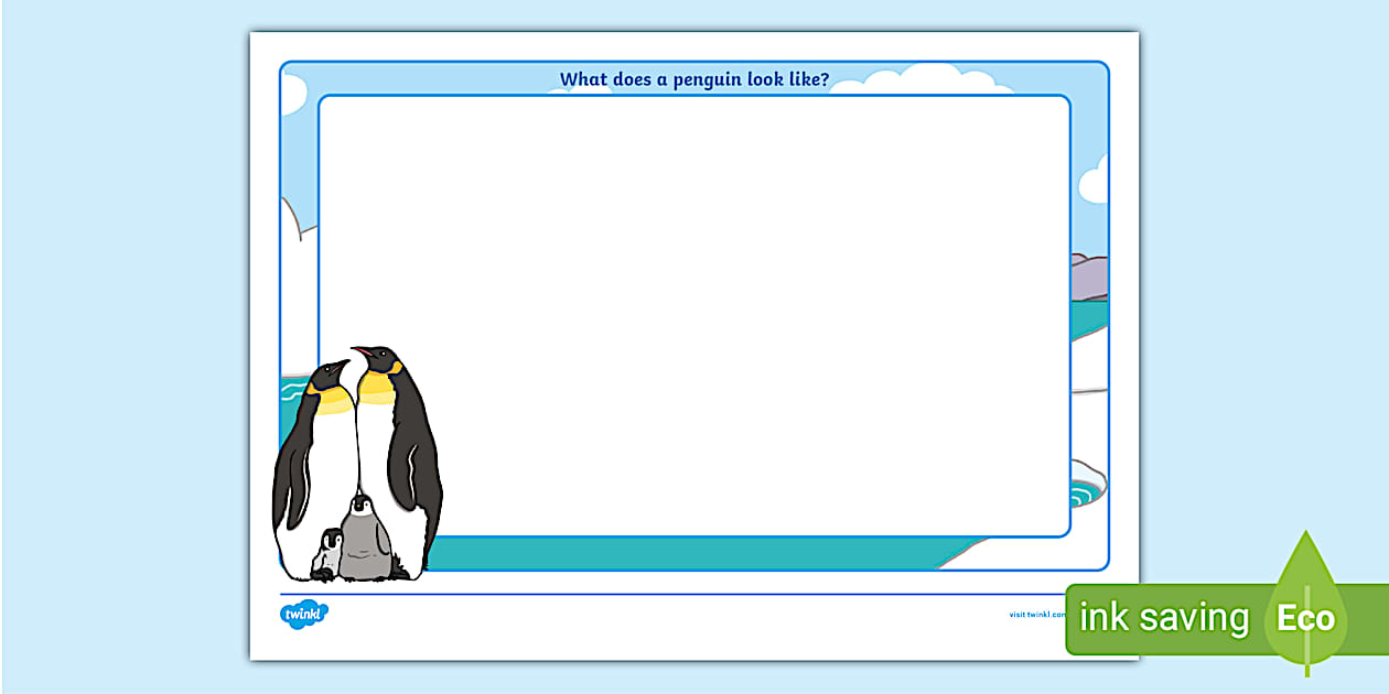 Penguin Drawing Prompt | Twinkl | Drawing and Art | KS1