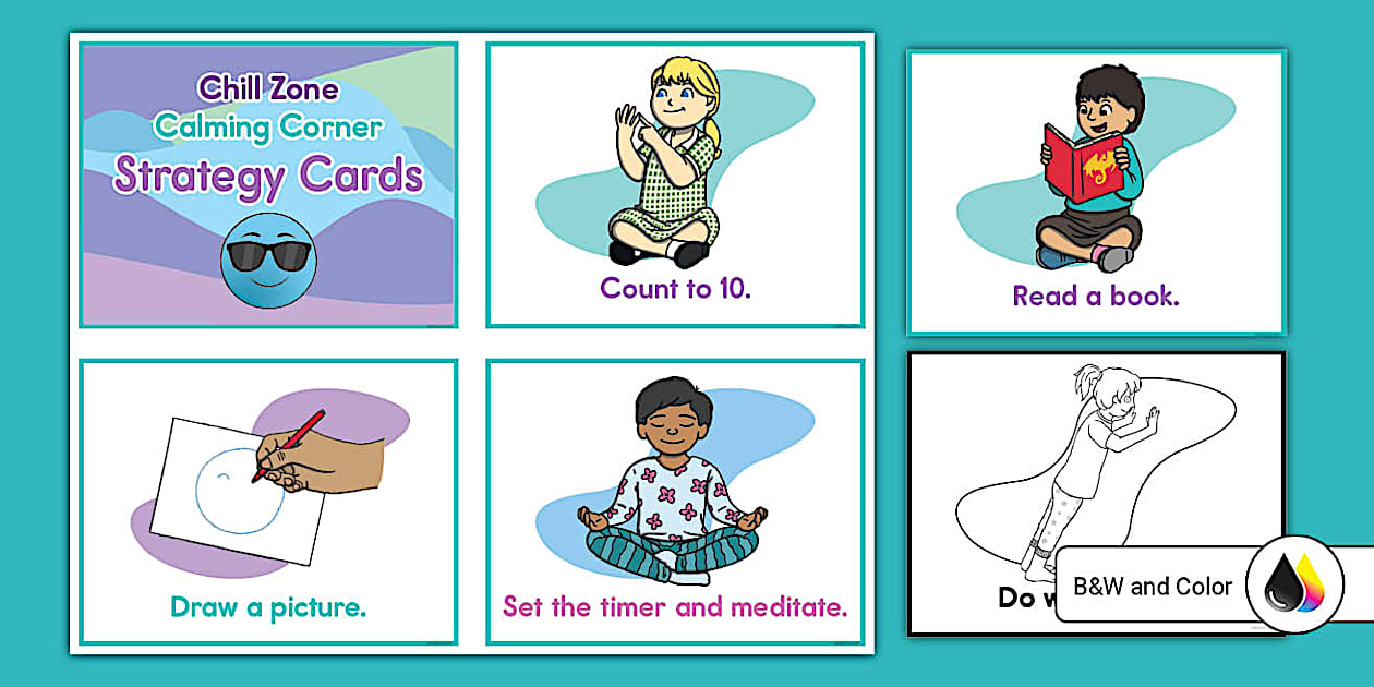 Chill Zone Calming Corner Strategy Cards (teacher made)