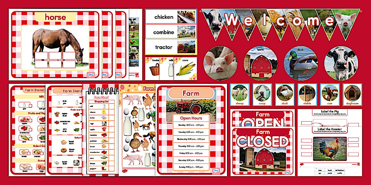Farm Dramatic Play Resource Pack for Kids | Twinkl USA