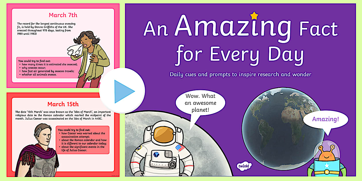 Facts about March PowerPoint - Twinkl