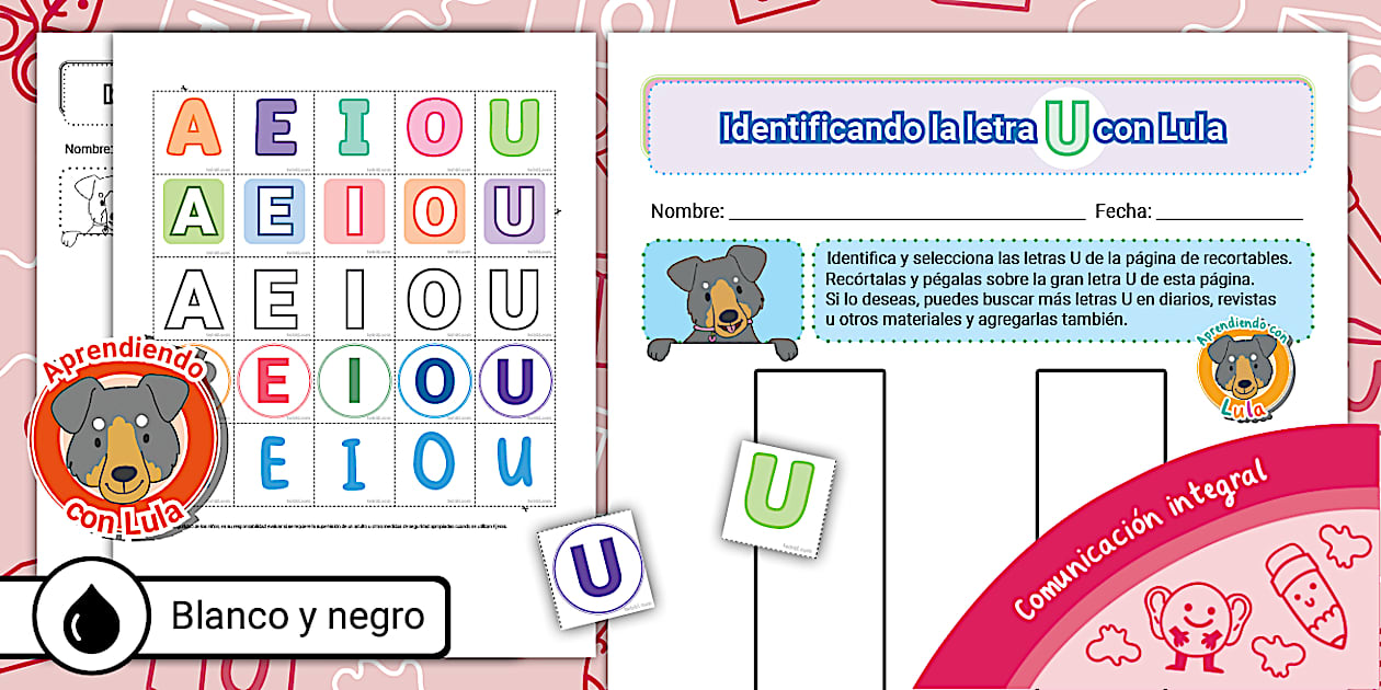 Vocales | u | Letra u | Lula | Prekínder | Kínder | Vocal