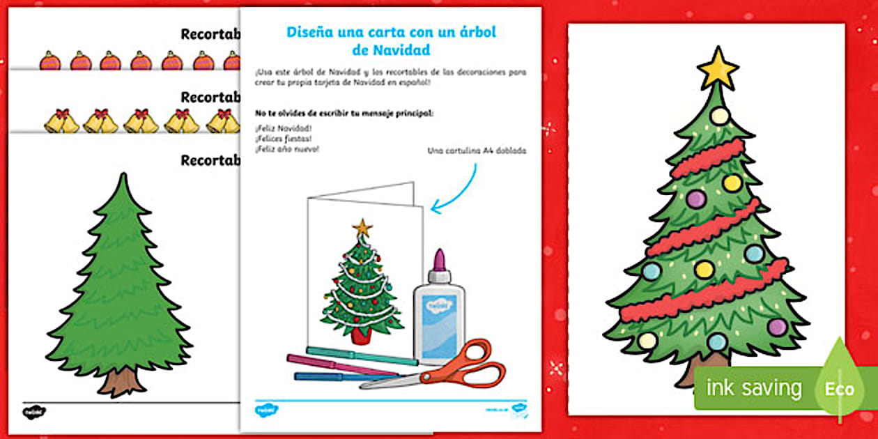 Design my Christmas Tree Christmas Card Spanish