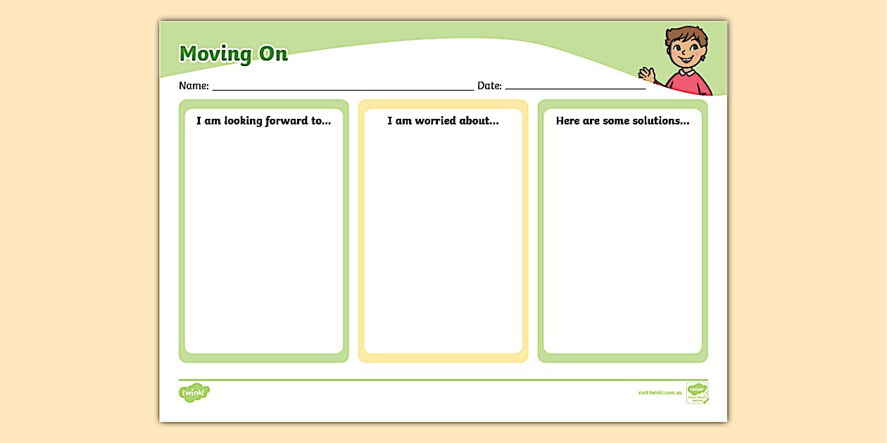 Moving On Worksheet (teacher made) - Twinkl