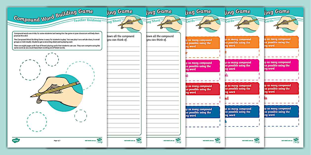 Compound-Word Race | Word-Building Game | Twinkl - Twinkl
