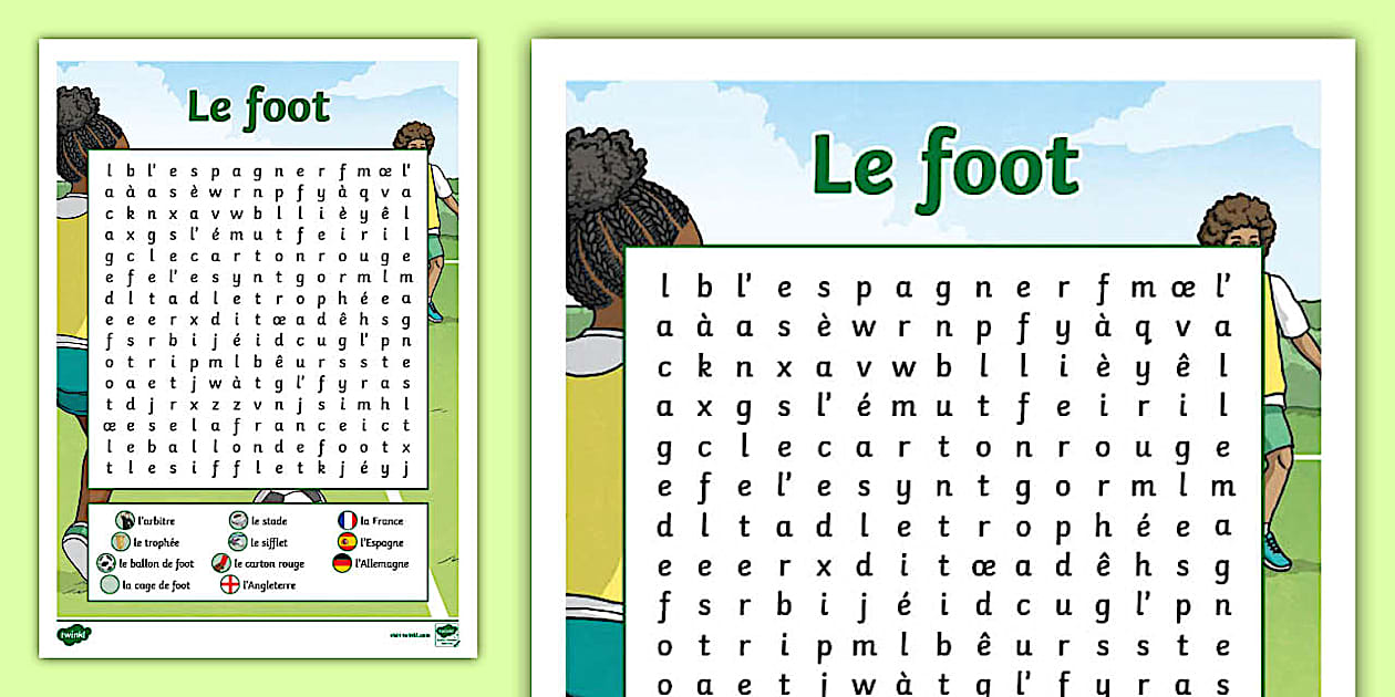👉 French: Football Word Search (teacher made) - Twinkl