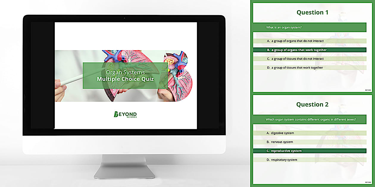 Organ Systems Quiz PowerPoint KS3 Beyond Science - Twinkl