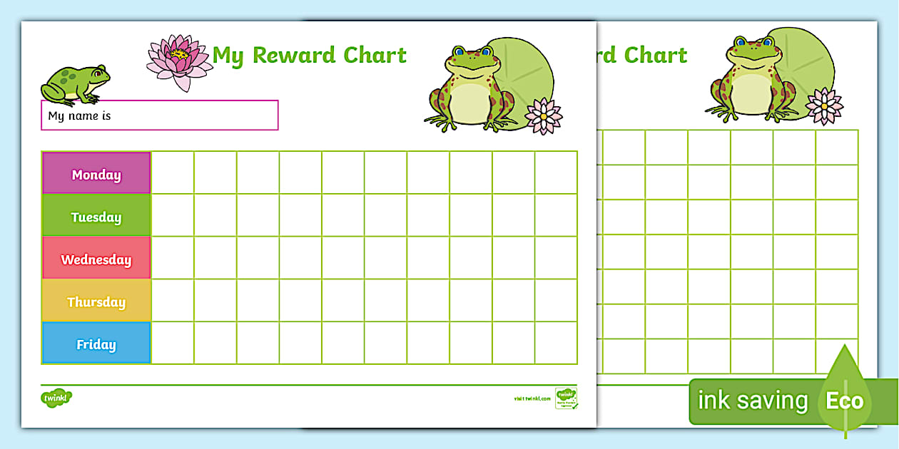 Frog Reward Charts (teacher made) - Twinkl