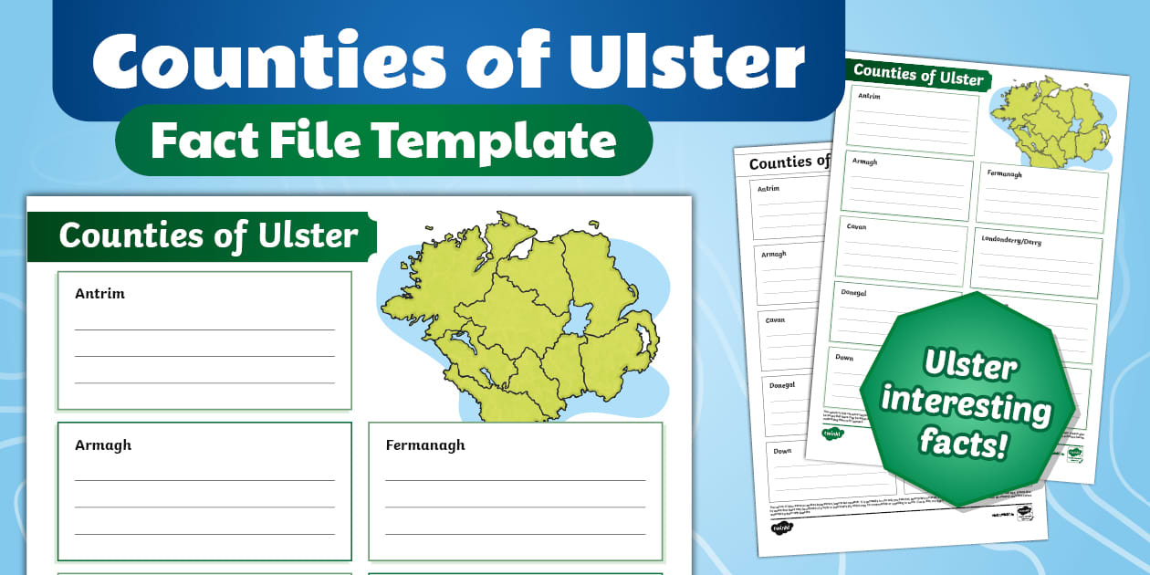 * NEW * Counties of Ulster Fact File Template