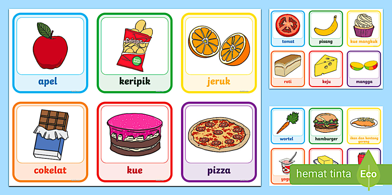 Aktivitas Menyortir Makanan Sehat dan Tidak Sehat