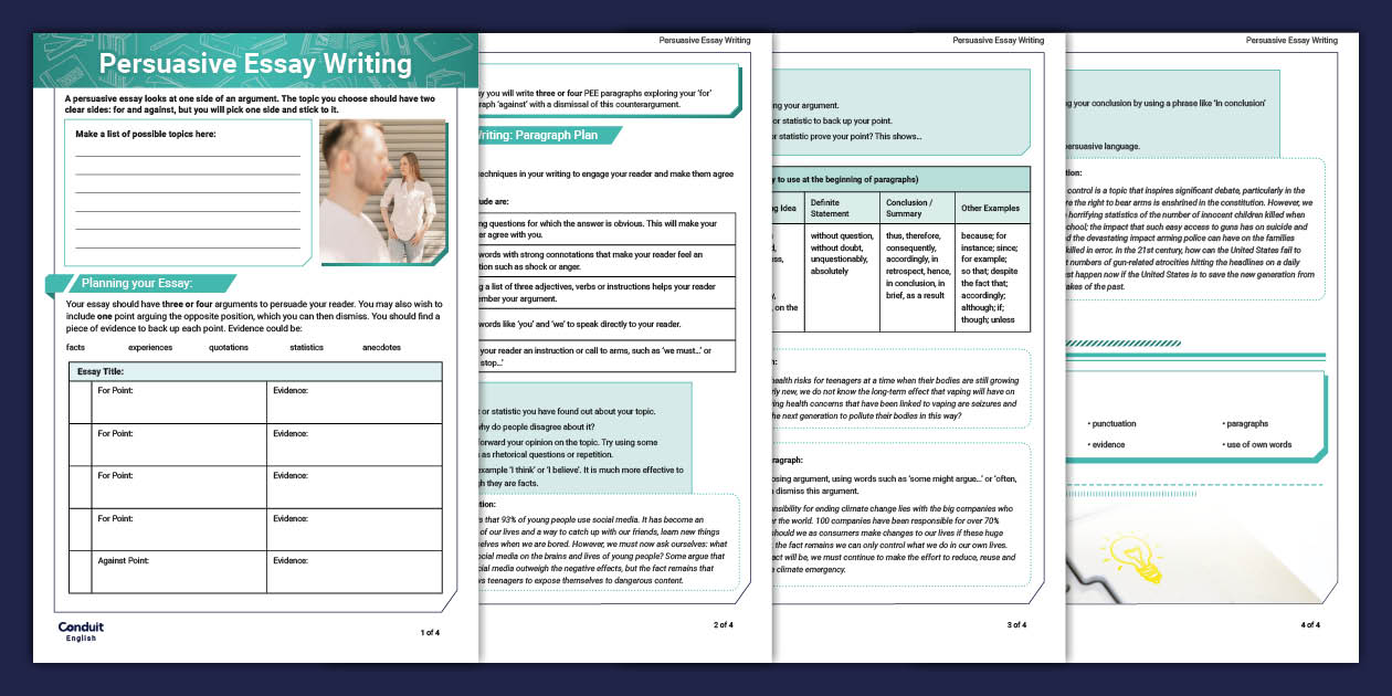 Persuasive Essay Writing (teacher made) - Twinkl