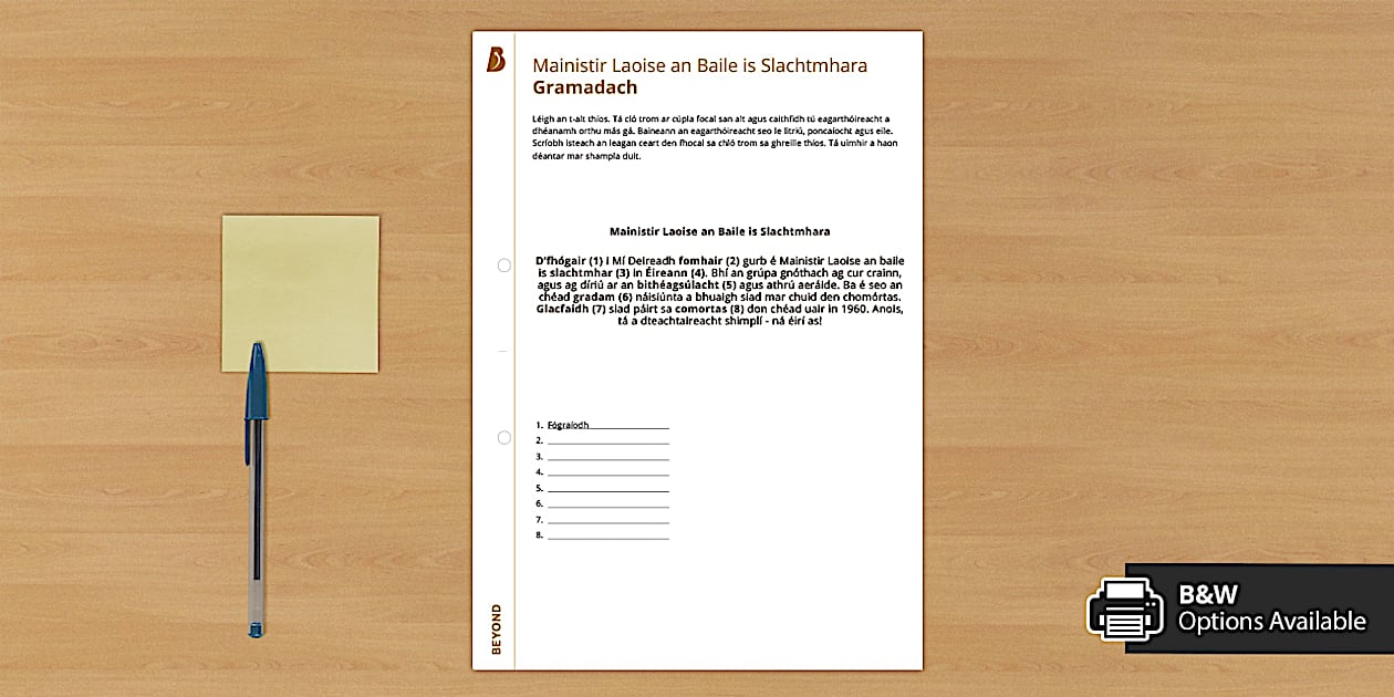 Mainistir Laoise an Baile is Slachtmhara (Gramadach)