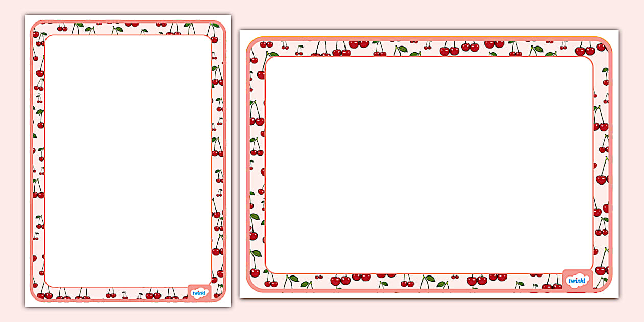 Cherry Themed Blank A4 Posters