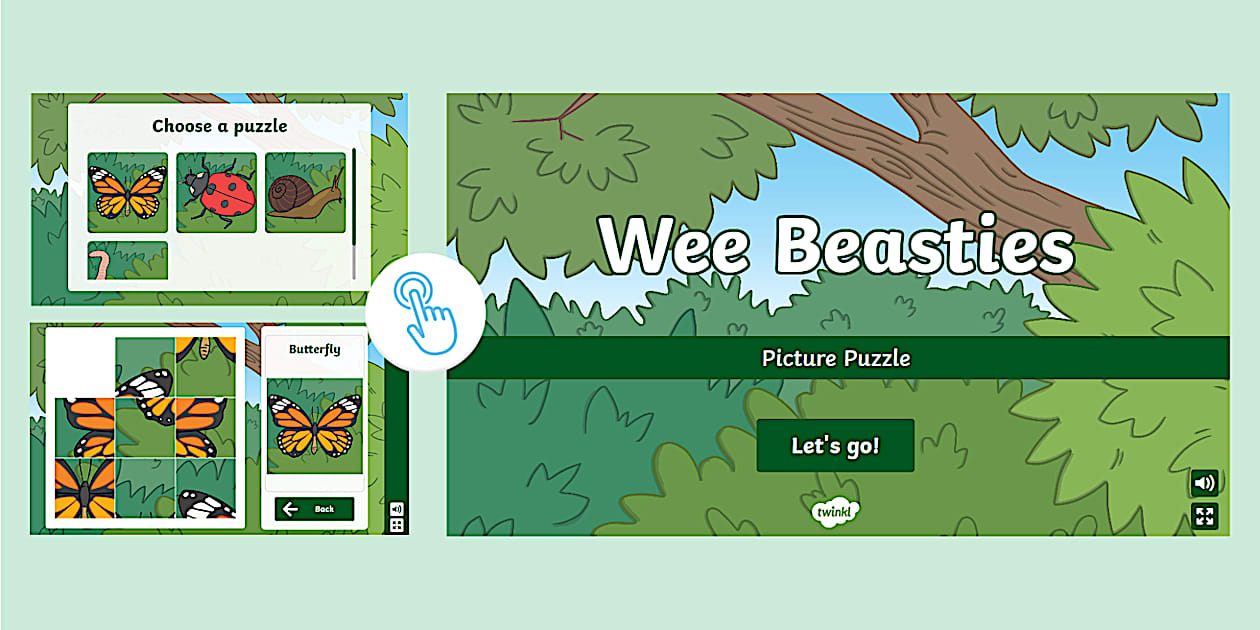 Wee Beastie Slider Puzzle (professor feito) - Twinkl