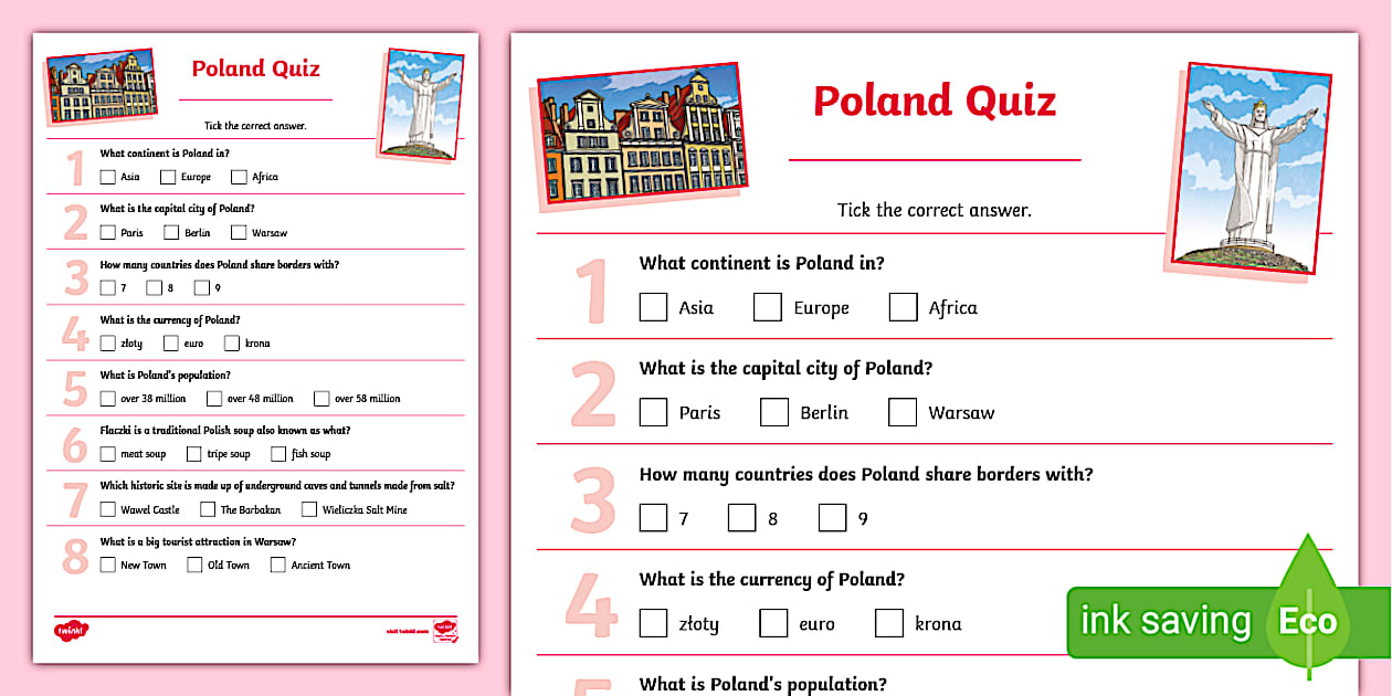 Poland Quiz,Poland (teacher made) - Twinkl