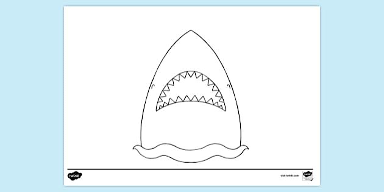 Clark the Shark Colouring Page | Colouring Sheets - Twinkl