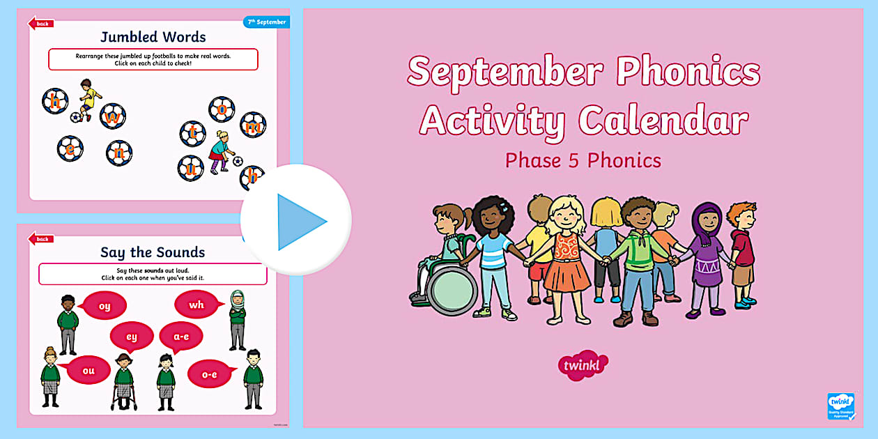 Phase 4 September Phonics Activity Calendar PowerPoint