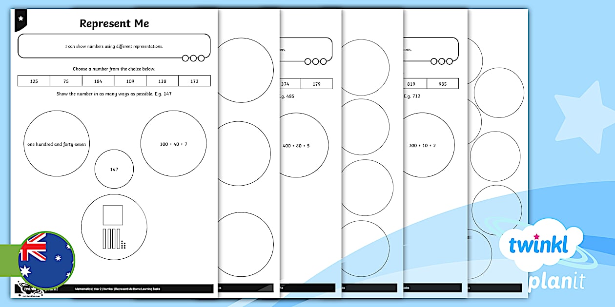 Year 2 Number Represent Me Home Learning (Teacher-Made)