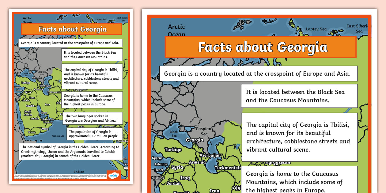 Facts about Georgia Display Poster