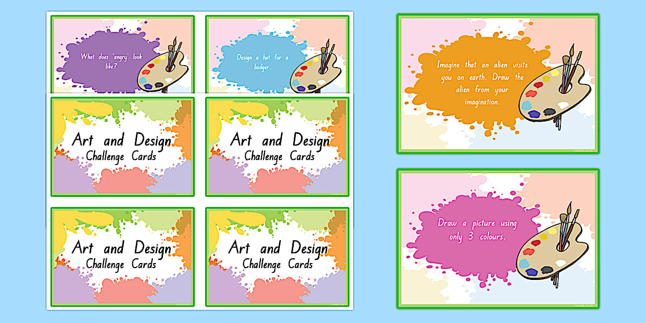 Art and Design Challenge Cards - Twinkl