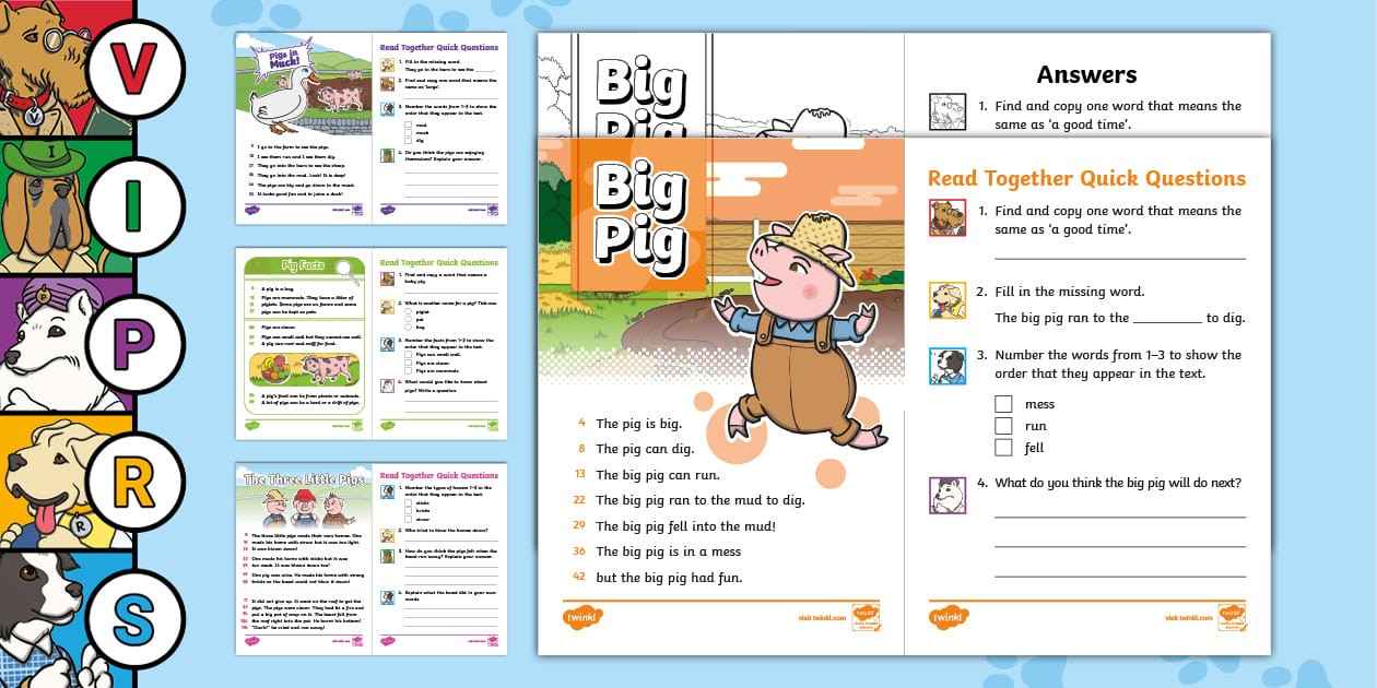 Phonetically-Decodable Reads: The Three Little Pigs - Twinkl