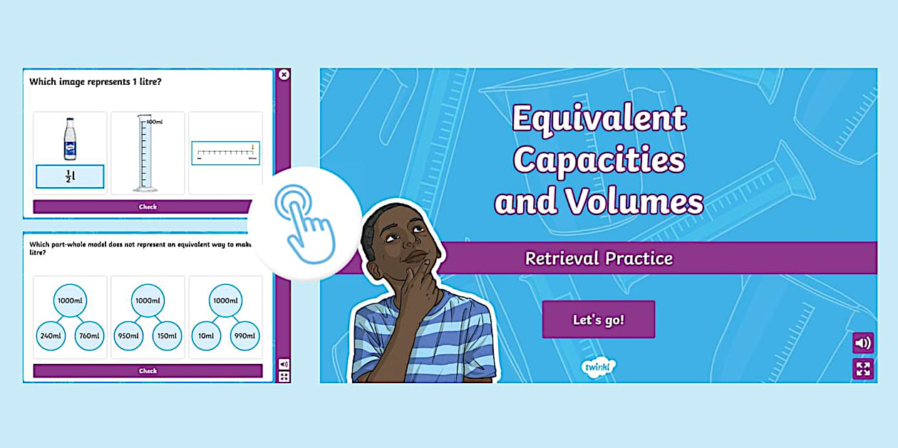 Retrieval Practice: Equivalent Capacities and Volumes Maths Interactive ...