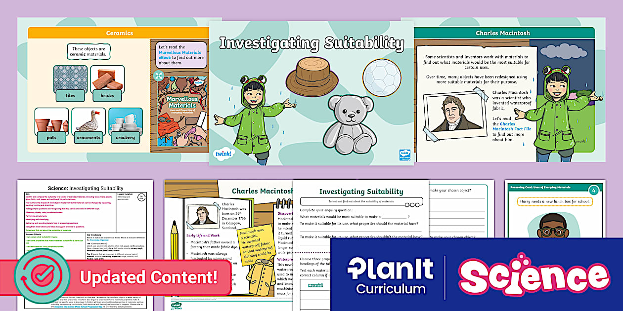 Comparing The Suitability of Materials Year 2 | Science KS1