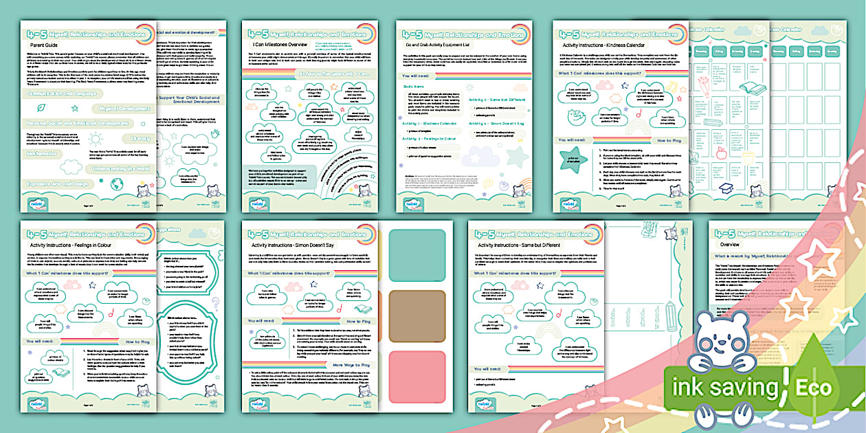 4-5 Years Myself Relationships Emotions Resource Pack