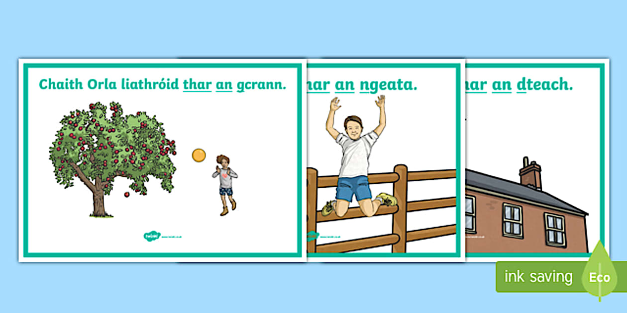 Gramadach na Gaeilge, Thar An Display Posters (teacher made)