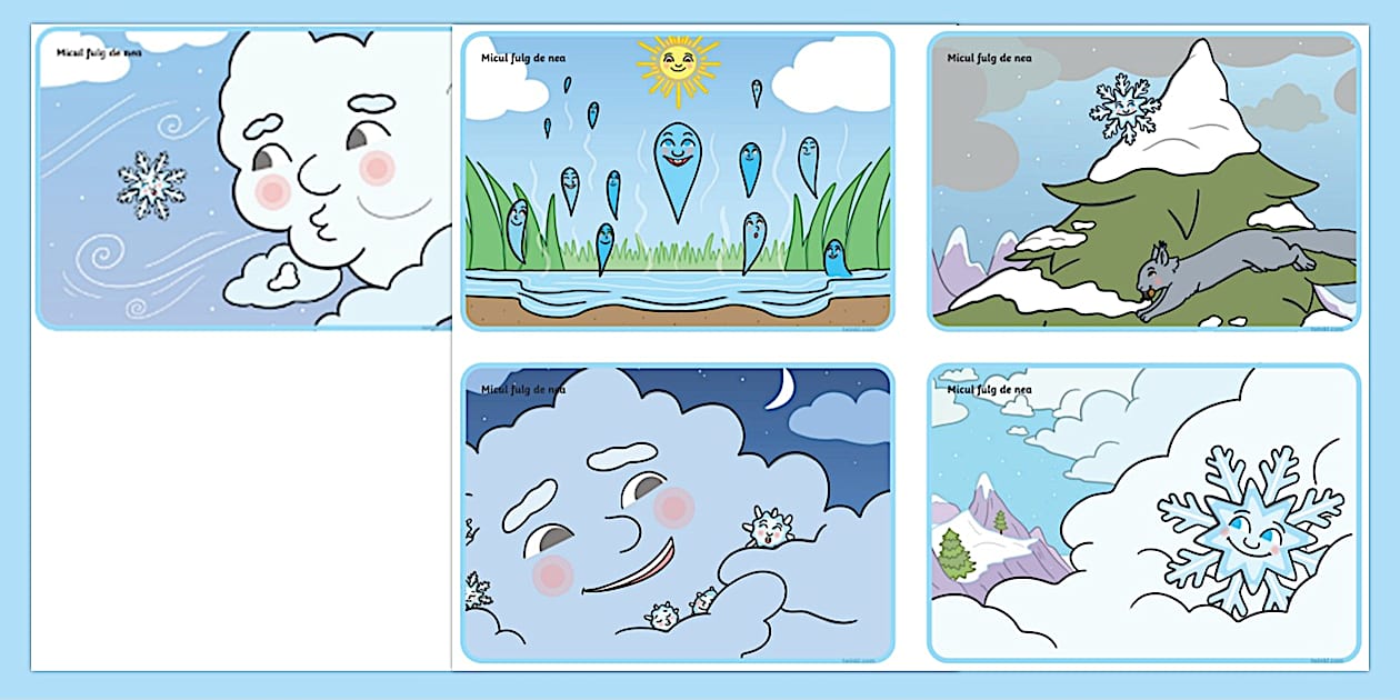 Micul fulg de nea – Ordonarea secvențelor din poveste