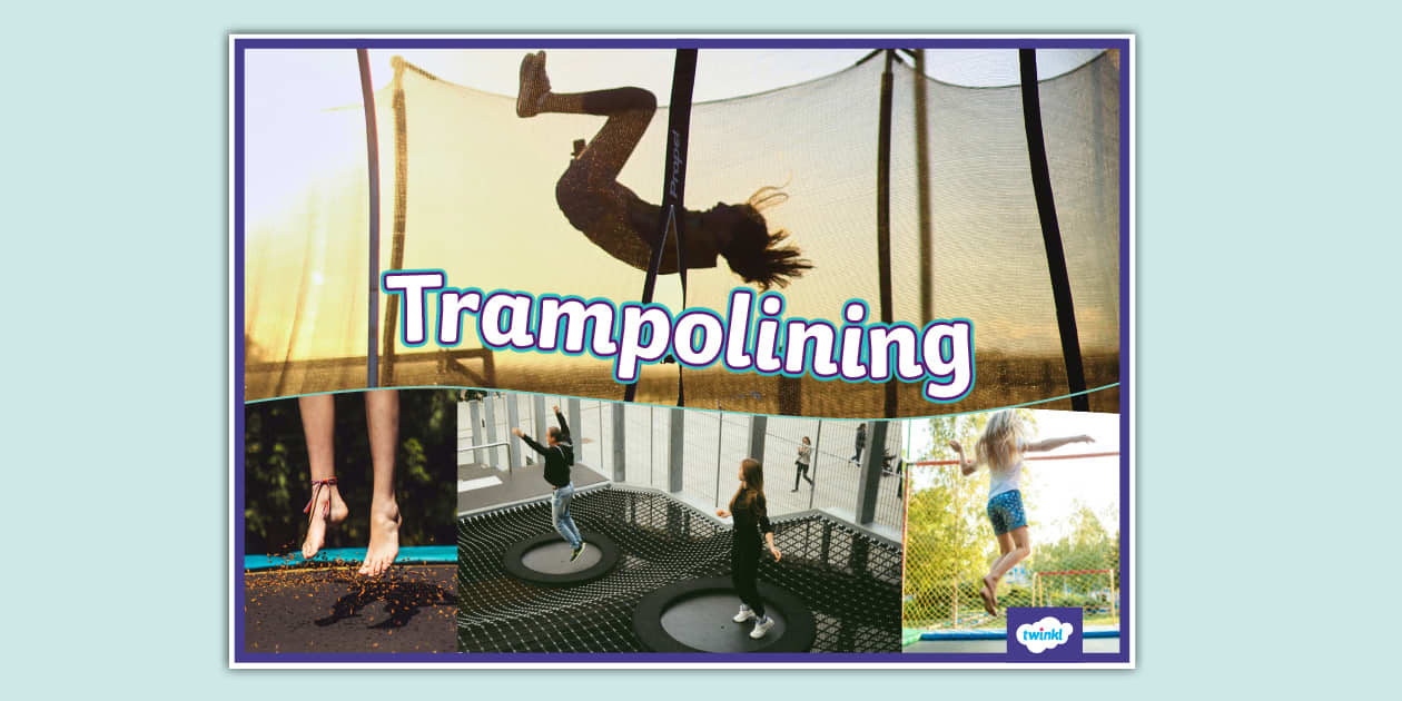 Trampolining Photo Display Poster (teacher made) - Twinkl
