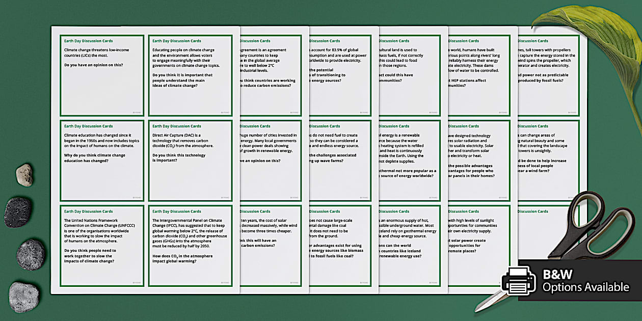 Earth Day 2023 Starter Discussion Cards | Geography | Beyond