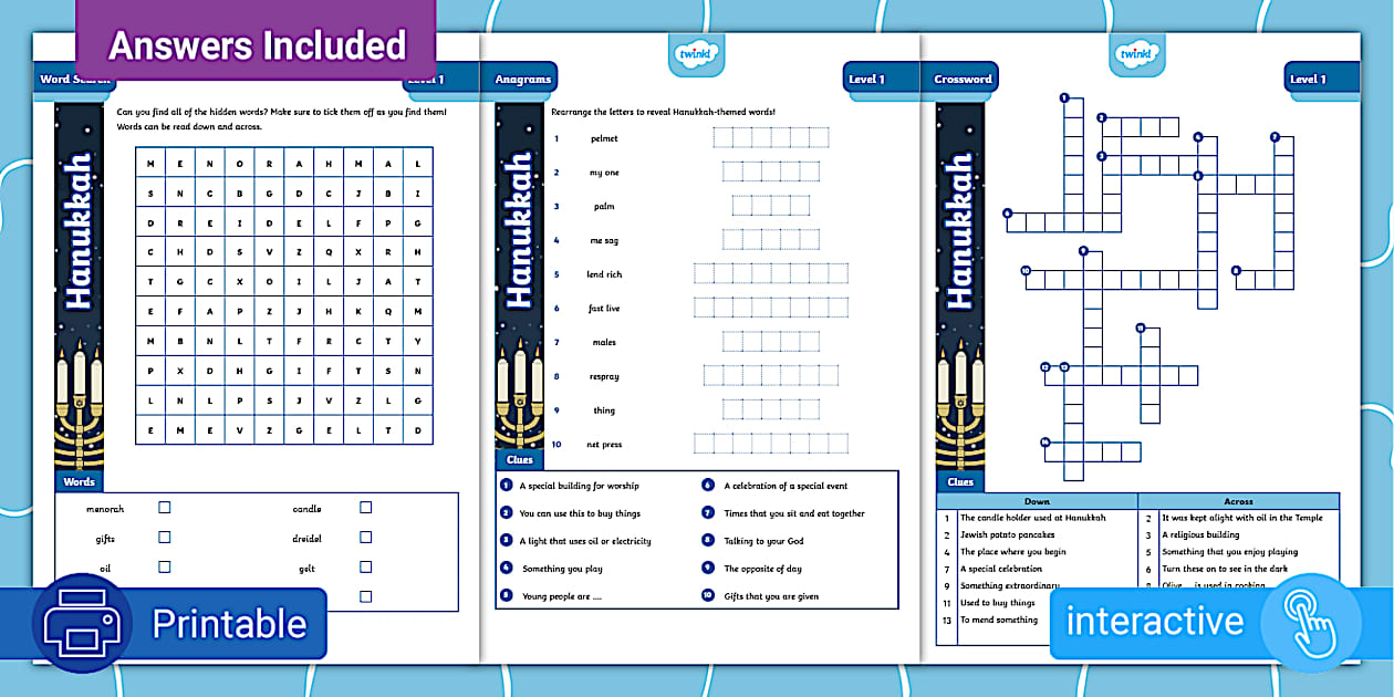 Hanukkah Essential Puzzle Collection - L1 - Twinkl - Puzzles