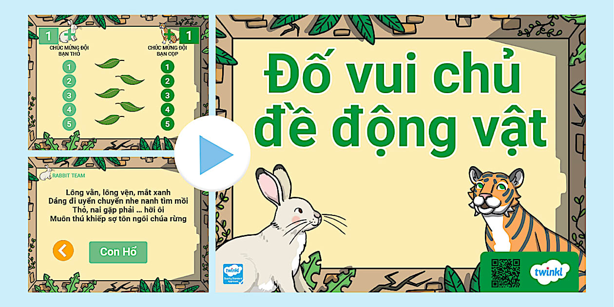 PPT Games đố vui chủ động vật - Twinkl