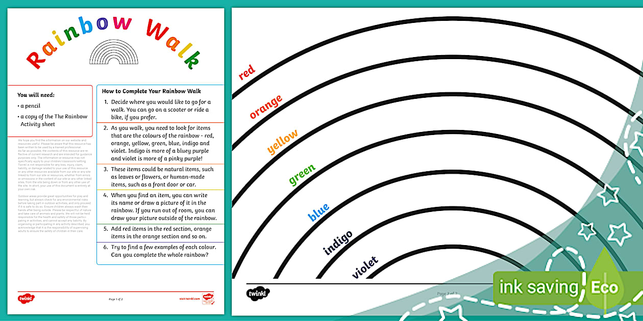 Rainbow Walk (teacher made) - Twinkl