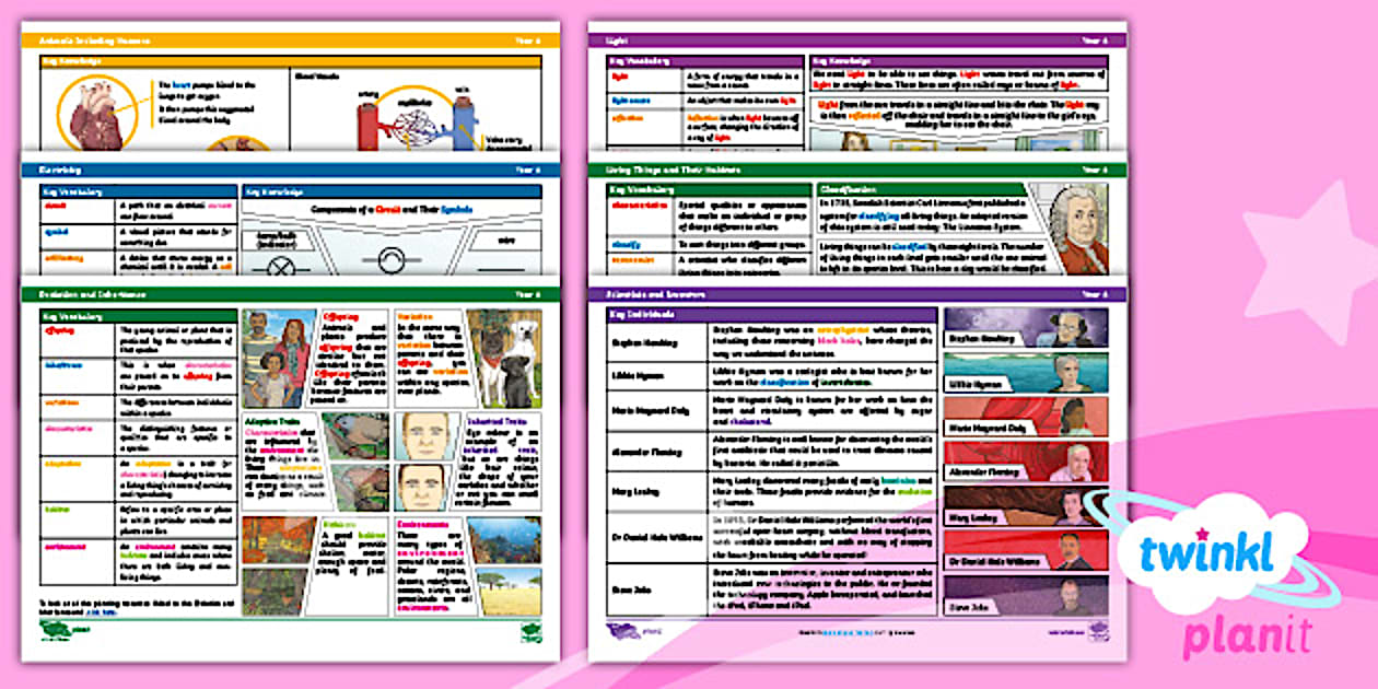 Science Knowledge Organisers Pack Year 6 (teacher made)